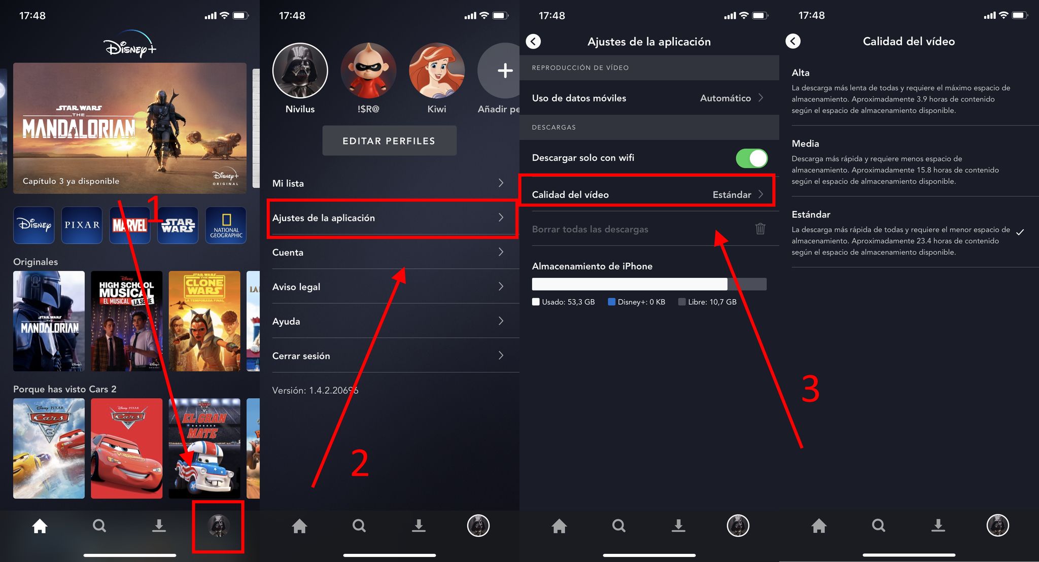 Cómo cambiar la calidad de vídeo de Disney Plus, en menos de un minuto