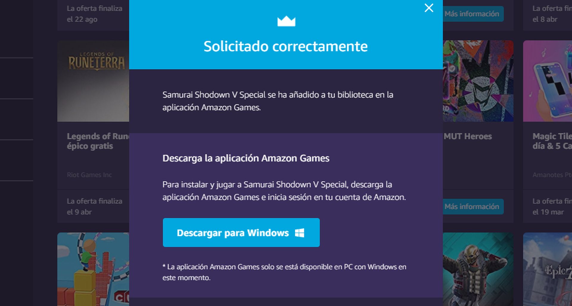 Cómo descargar juegos gratis con Amazon Prime Gaming