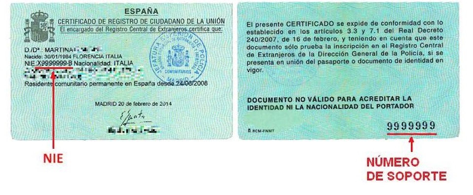 Cómo conseguir el número de soporte en el NIE y para qué sirve