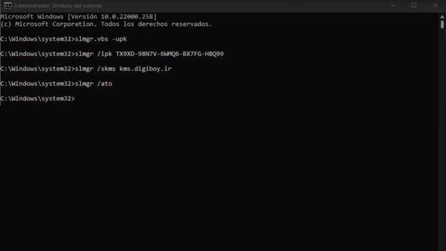 Cómo activar Windows con comandos CMD