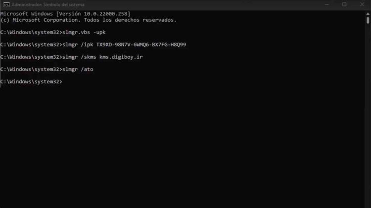 Cómo activar Windows con comandos CMD