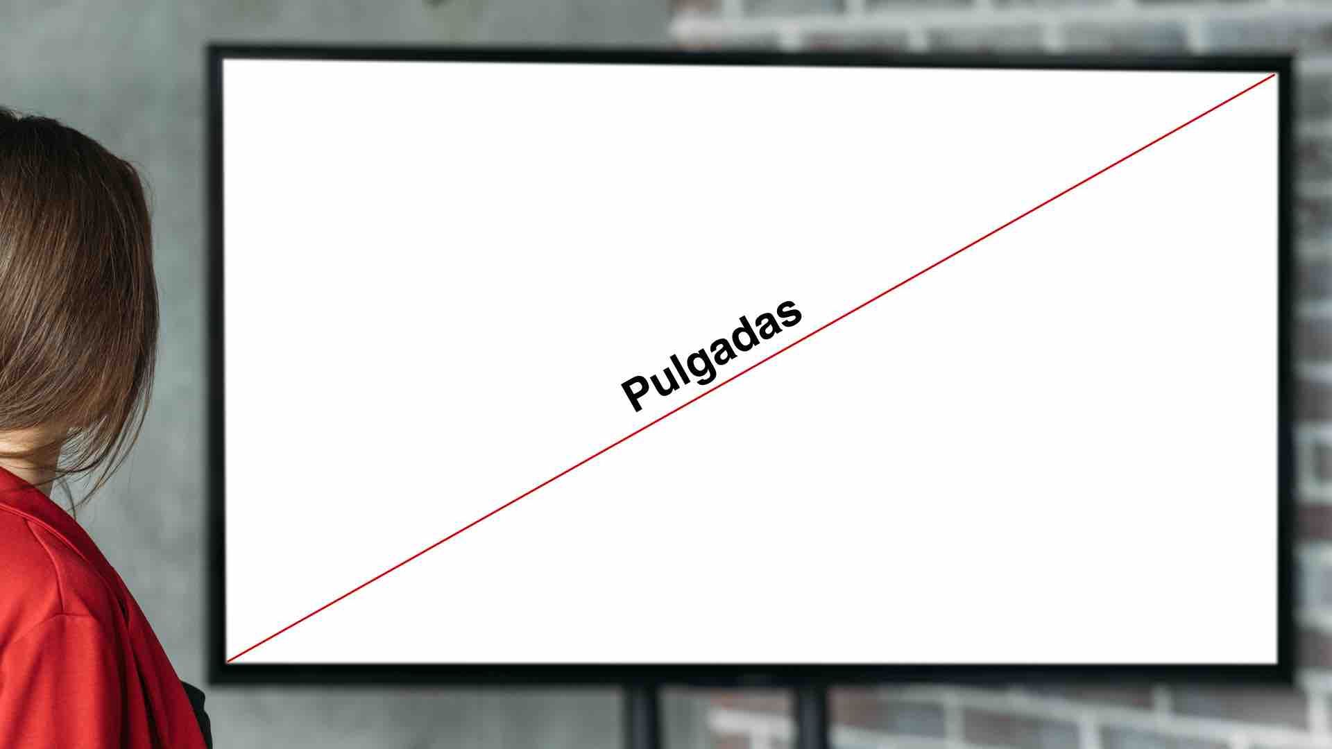 Cómo se miden las pulgadas de un televisor